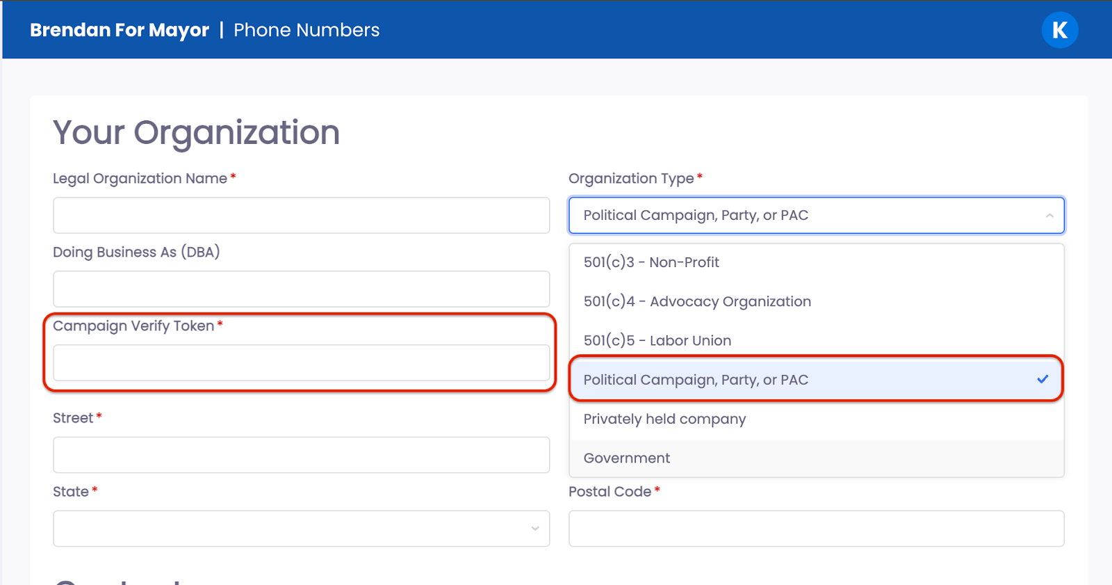 10DLC Registration for Political Committees, Campaigns, Parties or PACs