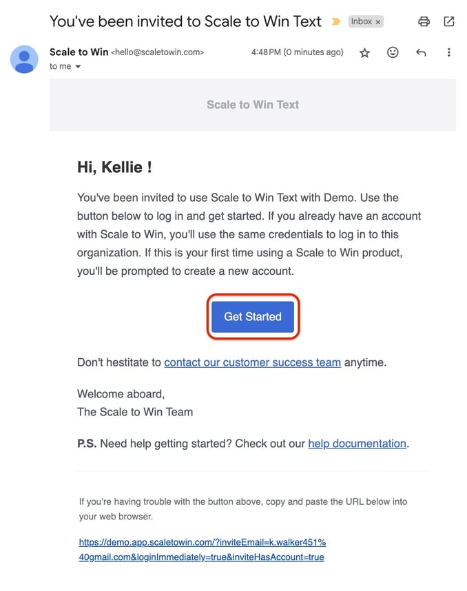 Creating a Scale to Win Text Account